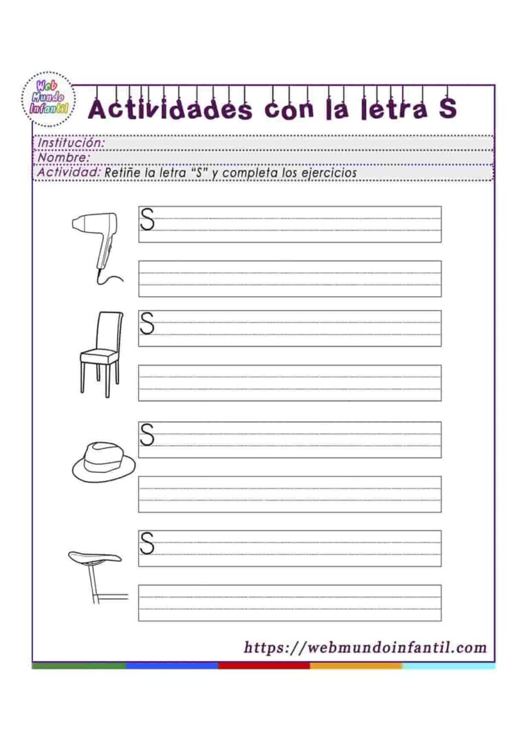 Actividades de lectoescritura con la letra "S" - Web Mundo Infantil