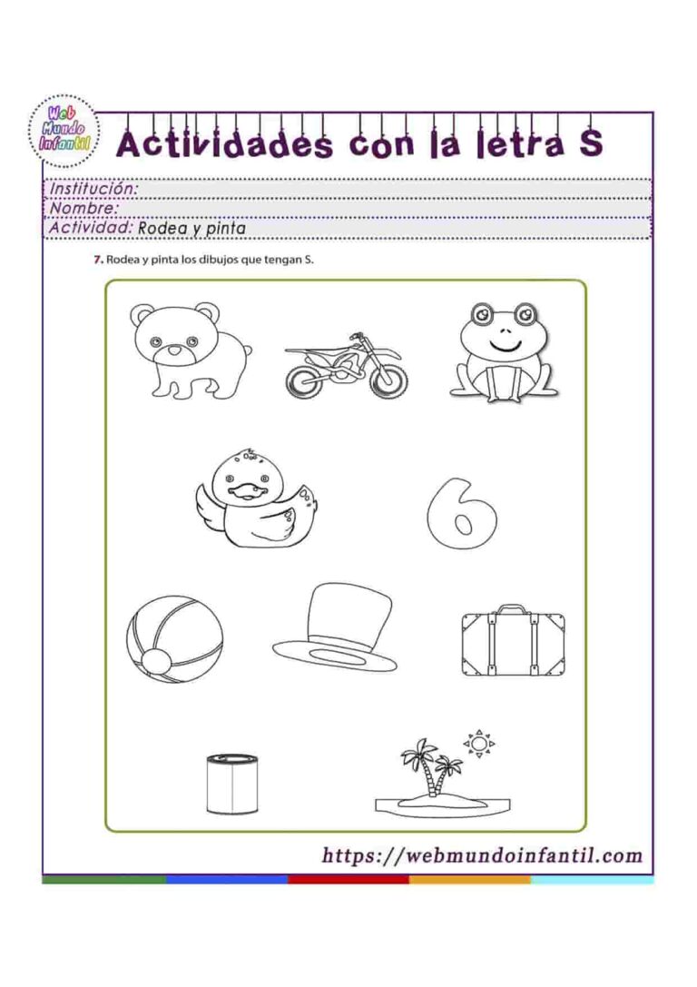 Actividades de lectoescritura con la letra "S" - Web Mundo Infantil