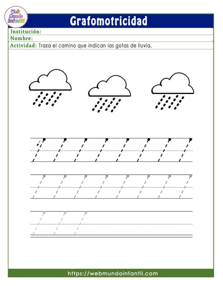 Actividades de grafomotricidad con fichas incluidas