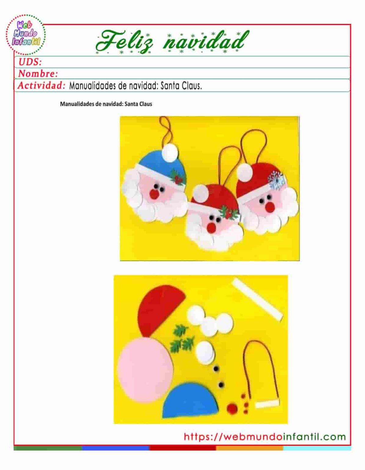 Actividades de navidad para niños de preescolar para imprimir