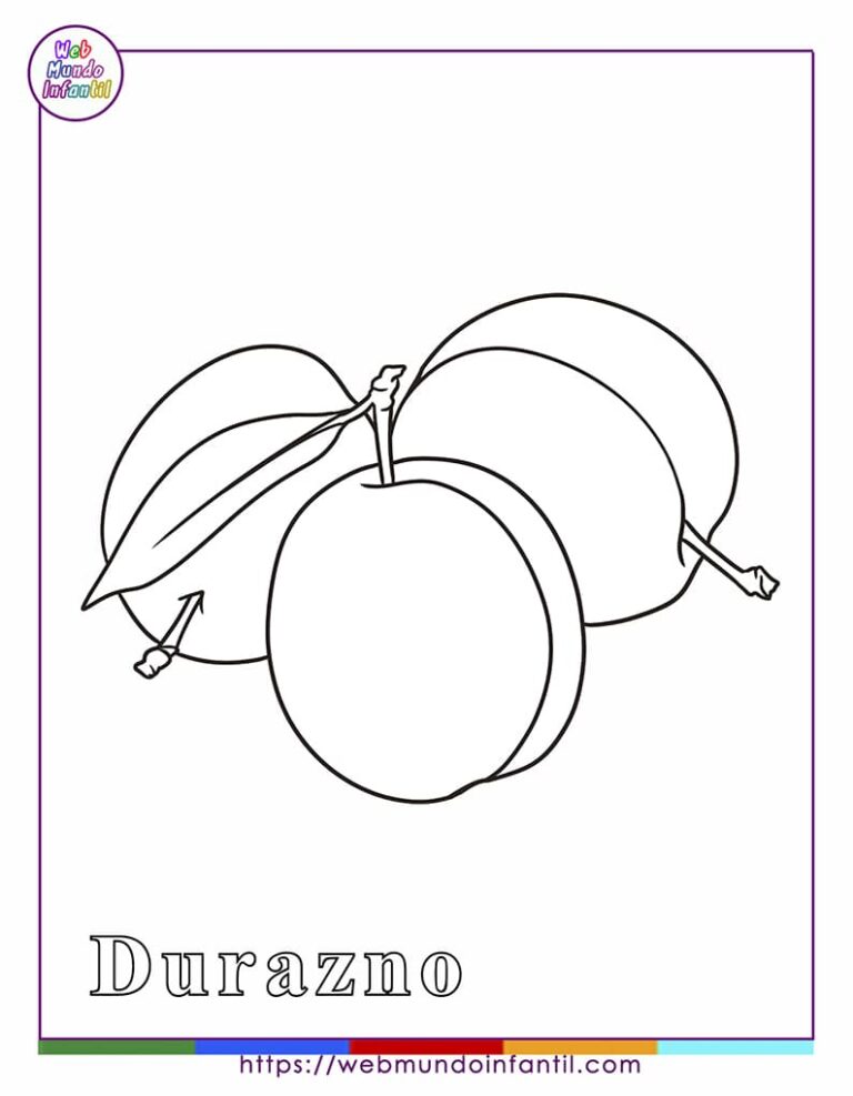 Dibujos de frutas para colorear para niños