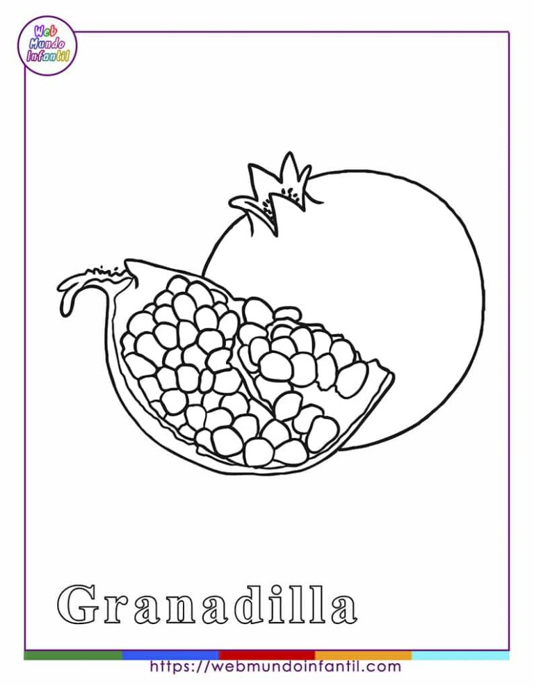 Dibujos de frutas para colorear para niños