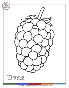 Dibujos de frutas para colorear para niños