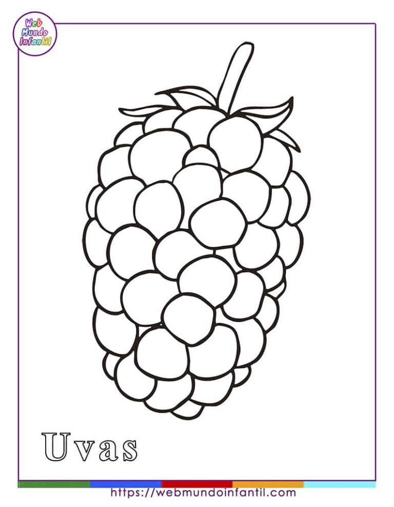 Dibujos de frutas para colorear para niños