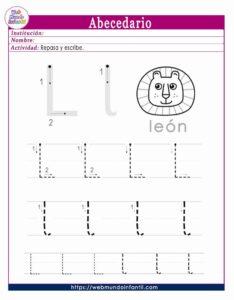 Abecedario para trazar e imprimir en mayúscula y minúscula para niños
