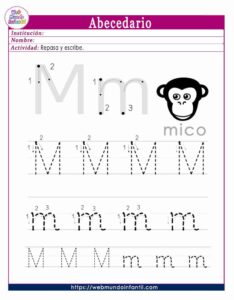 Abecedario para trazar e imprimir en mayúscula y minúscula para niños