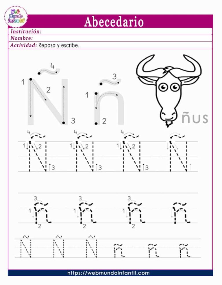Abecedario para trazar e imprimir en mayúscula y minúscula para niños