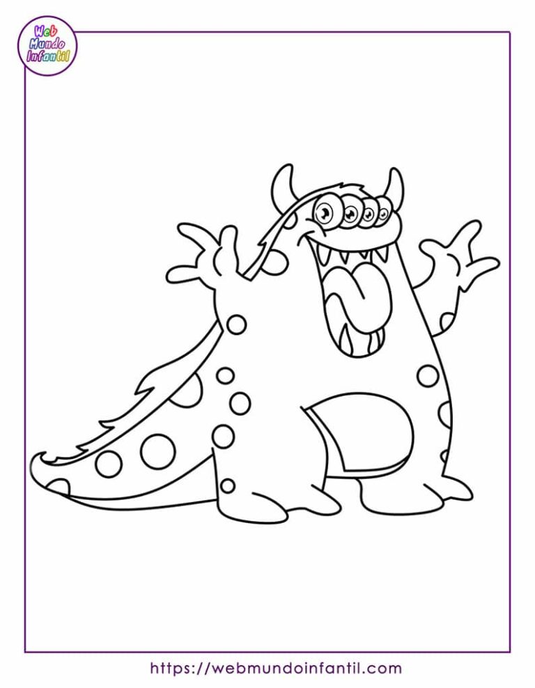 Dibujos de Monstruos Para Colorear e Imprimir ¡GRATIS!