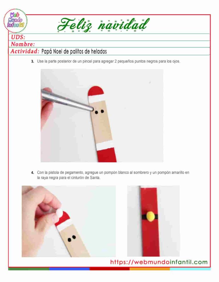Actividades de navidad para niños de preescolar para imprimir