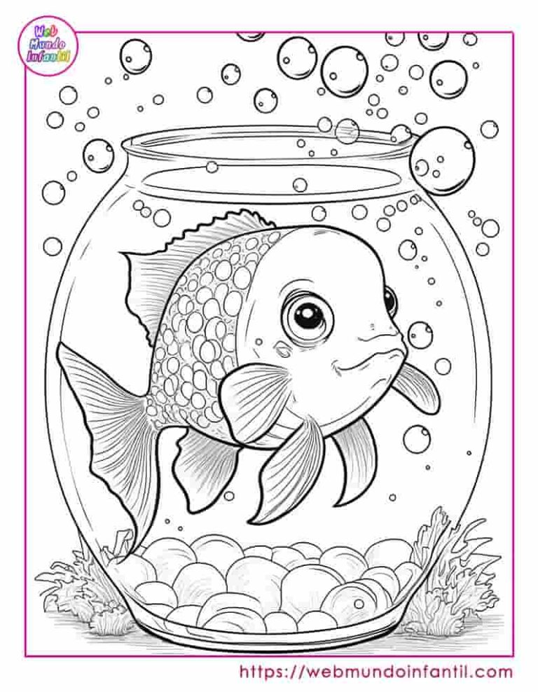 Dibujos para colorear de peces e imprimir en pdf