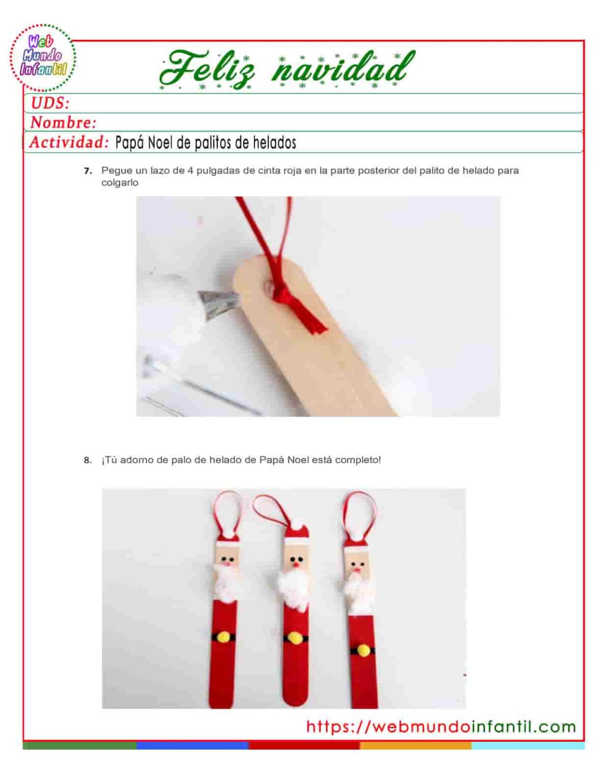 Actividades de navidad para niños de preescolar para imprimir