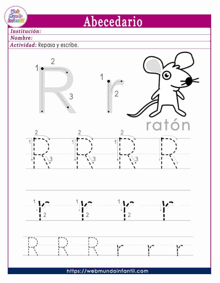 Abecedario para trazar e imprimir en mayúscula y minúscula para niños