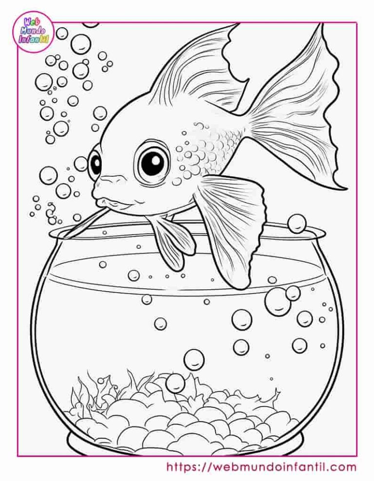 Dibujos para colorear de peces e imprimir en pdf