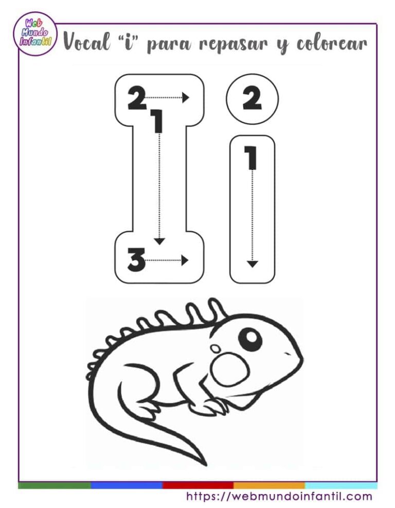 Dibujos para colorear las vocales minúsculas y mayúsculas [a-e-i-o-u]