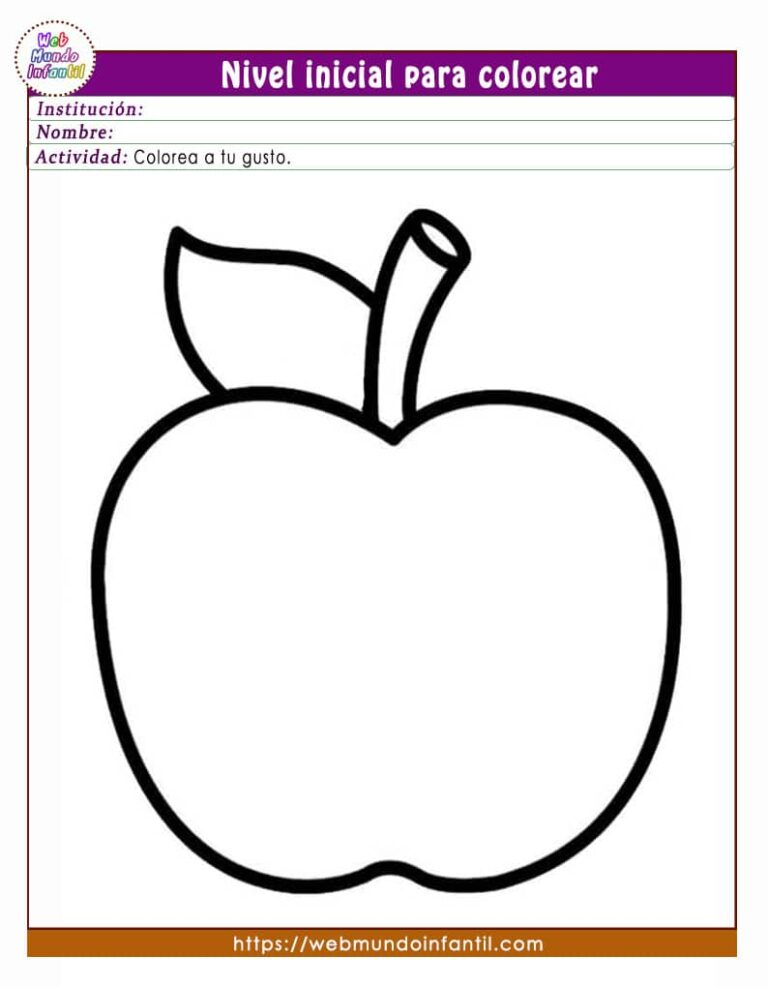 Dibujos de educación inicial para colorear e imprimir