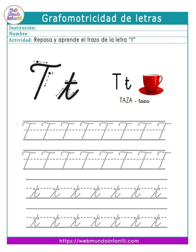 Grafomotricidad letras para imprimir en pdf