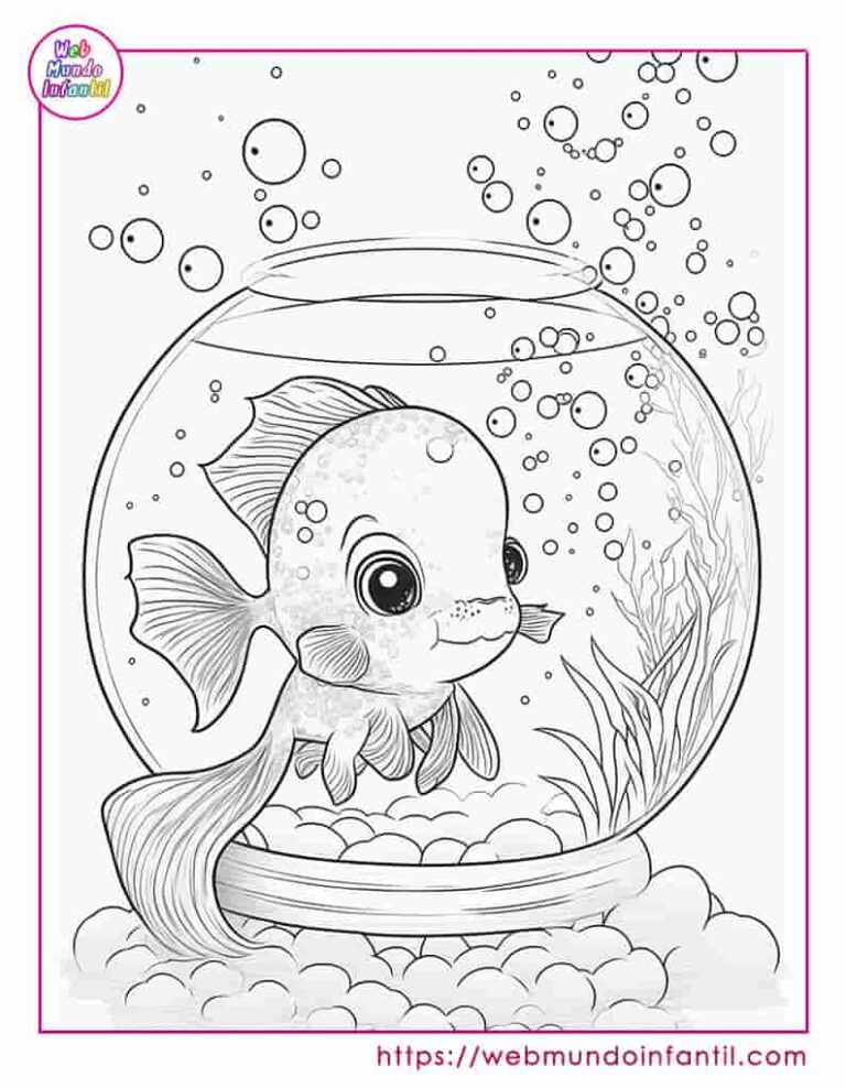 Dibujos para colorear de peces e imprimir en pdf