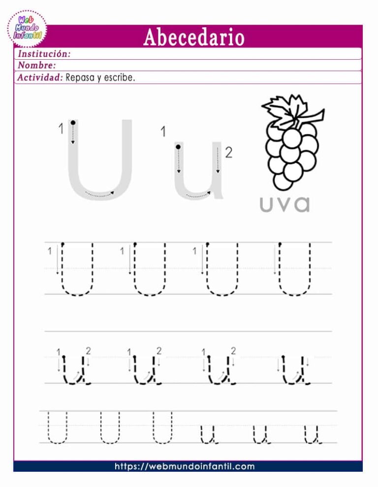 Abecedario para trazar e imprimir en mayúscula y minúscula para niños