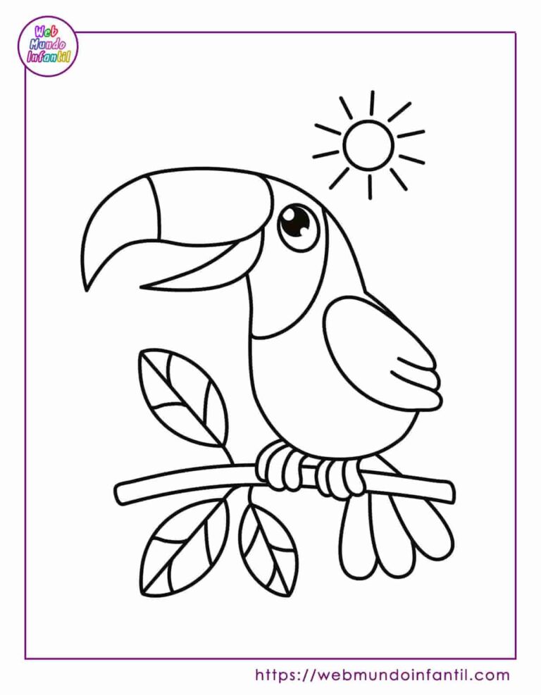 Dibujos de aves para colorear [Fichas para imprimir]