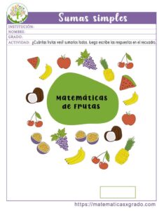 Actividades de sumas para primer grado para imprimir