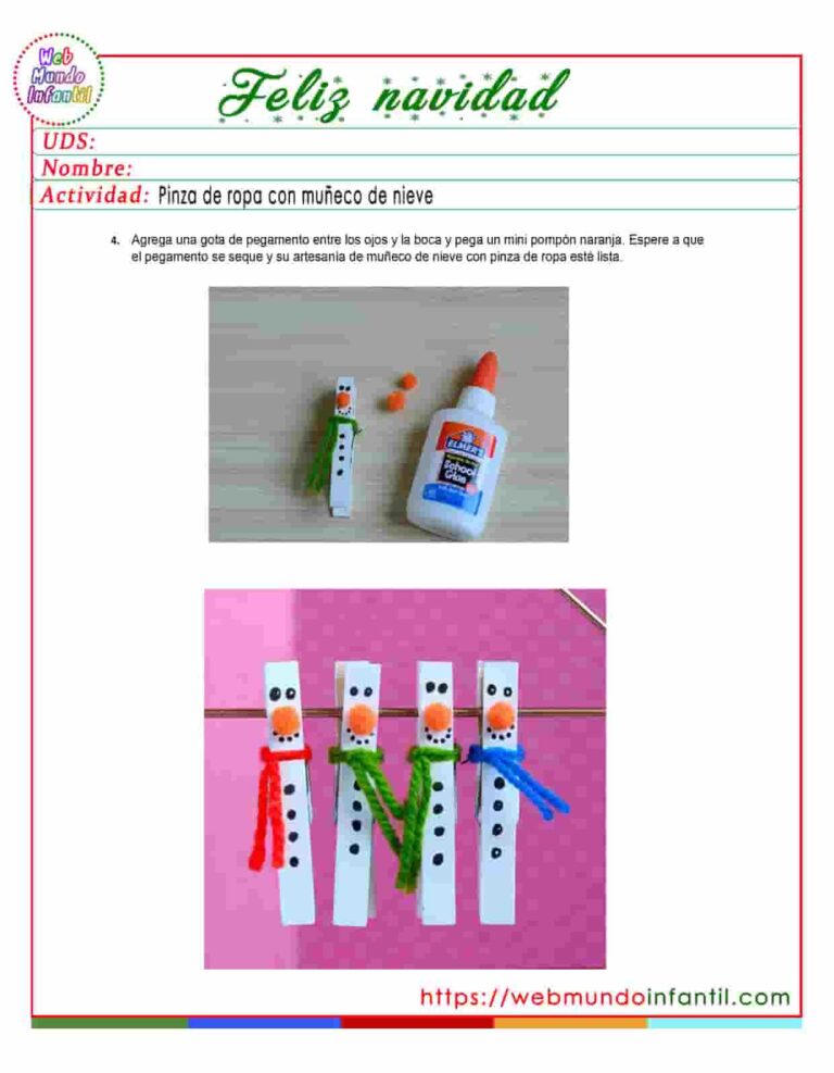 Actividades de navidad para niños de preescolar para imprimir