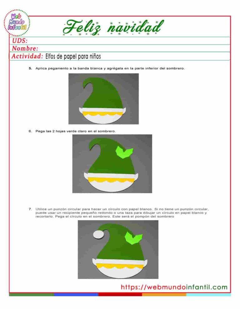 Actividades de navidad para niños de preescolar para imprimir