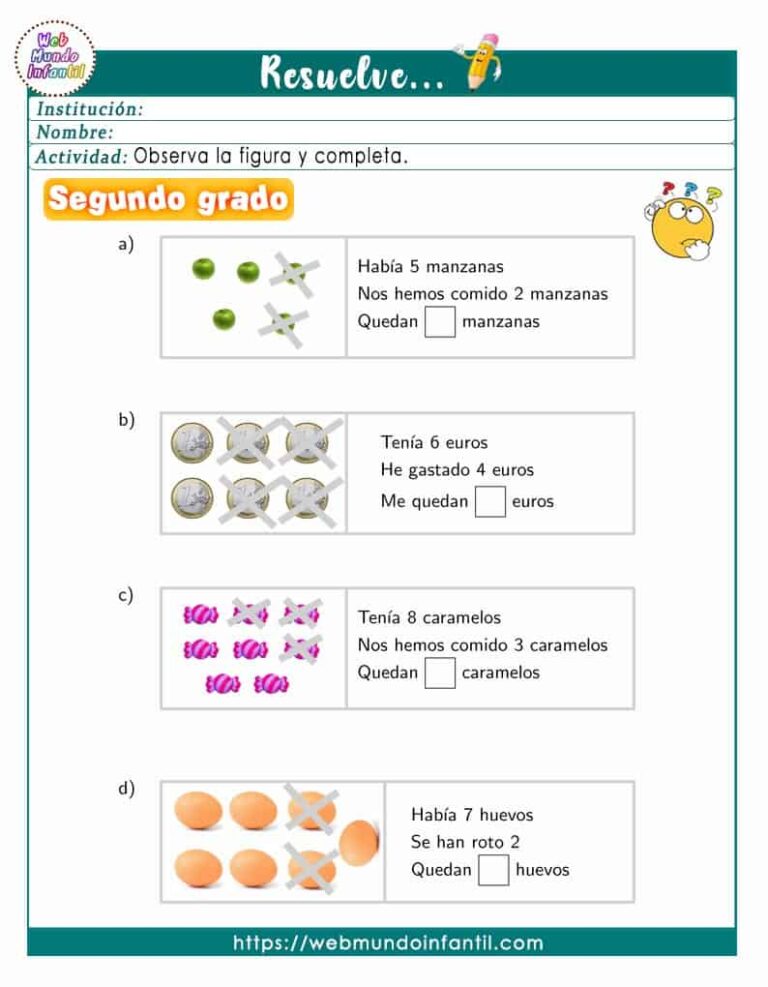 Actividades de matemáticas para segundo grado de primaria