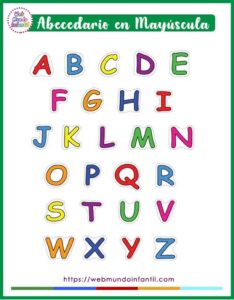 Letras del abecedario en mayúscula en español [Alfabeto]