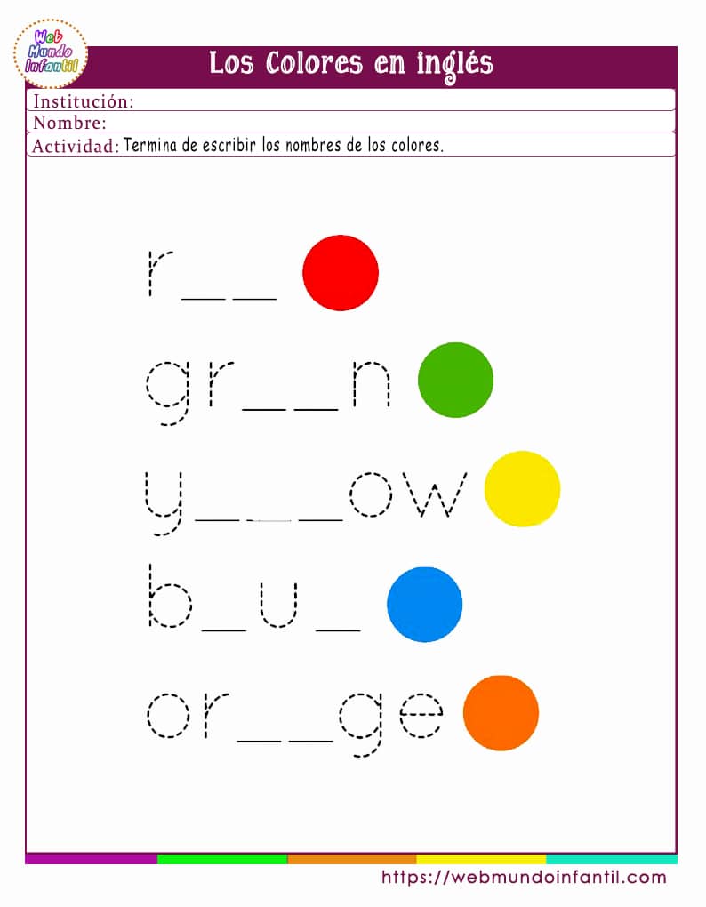 Actividades De Los Colores En Ingl s Para Imprimir Actividades De Los Colores En Ingl s Para Imprimir