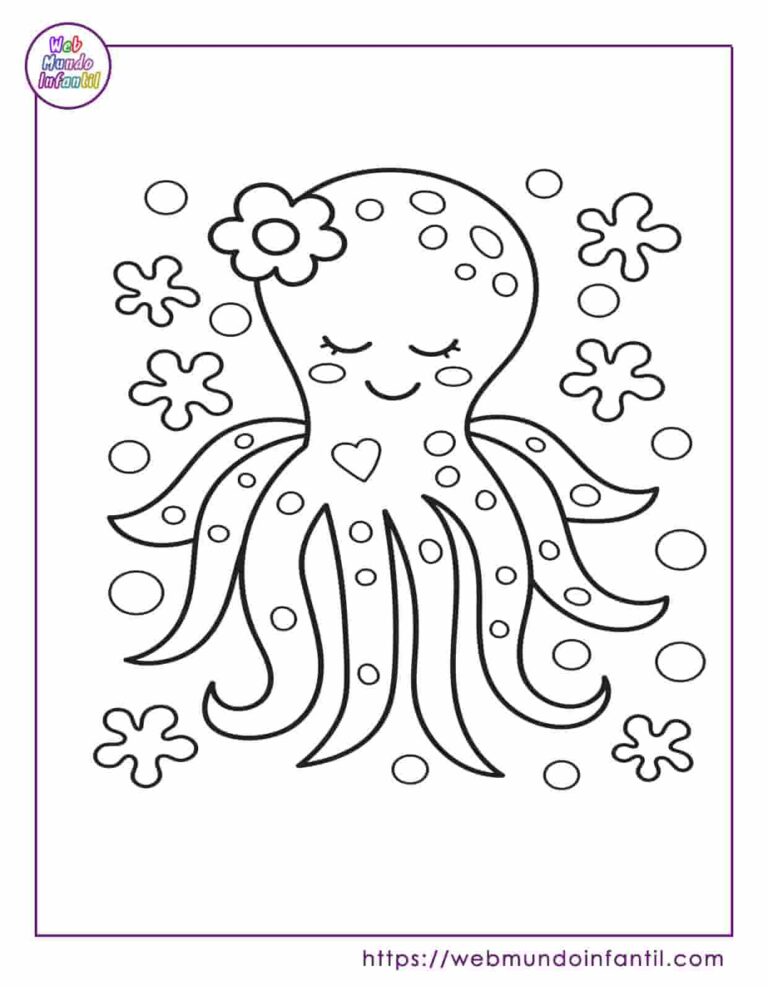 Dibujos de pulpos para colorear e imprimir