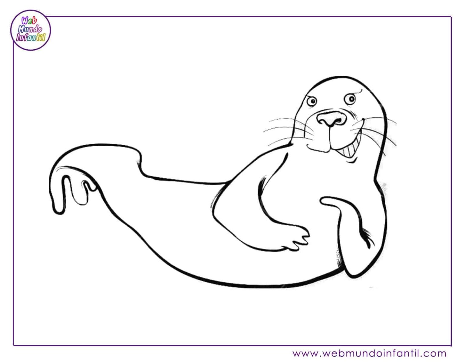 Dibujos de animales marinos para colorear e imprimir