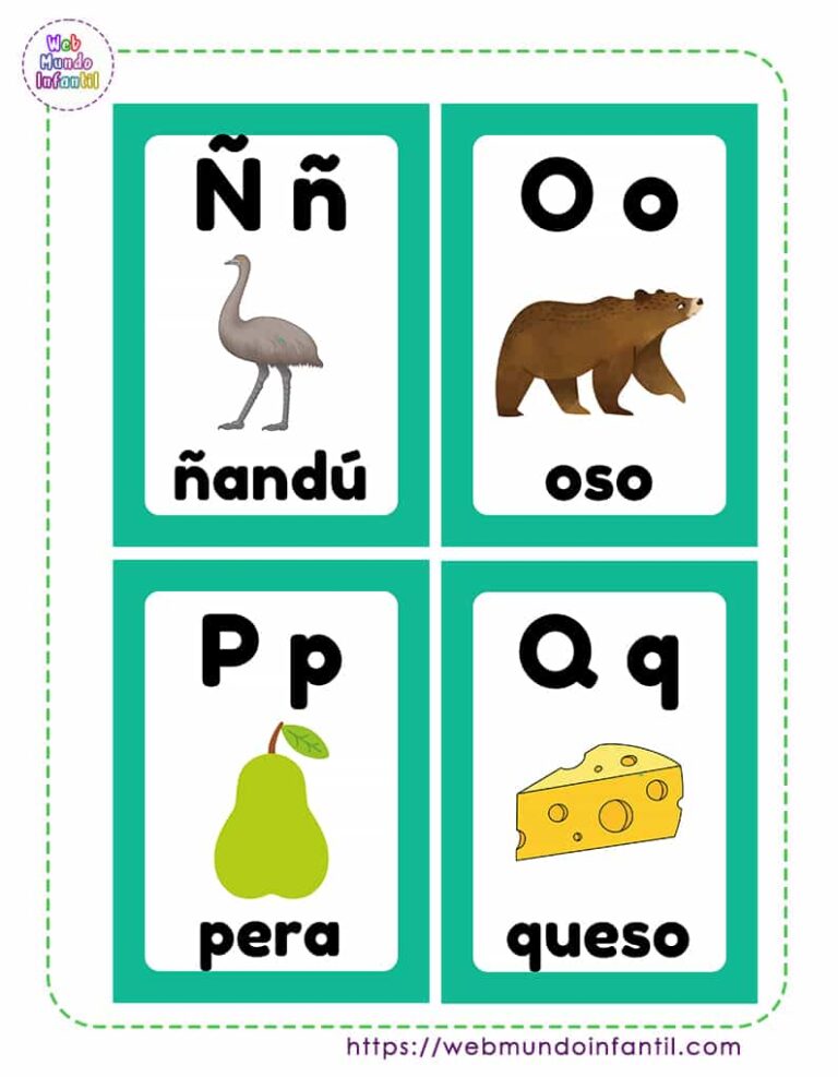 Memorama del abecedario para imprimir