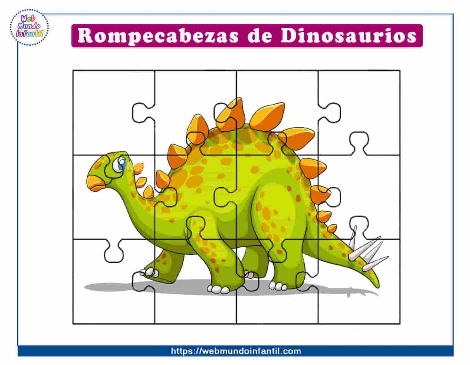 Rompecabezas de dinosaurios para imprimir | Puzzles