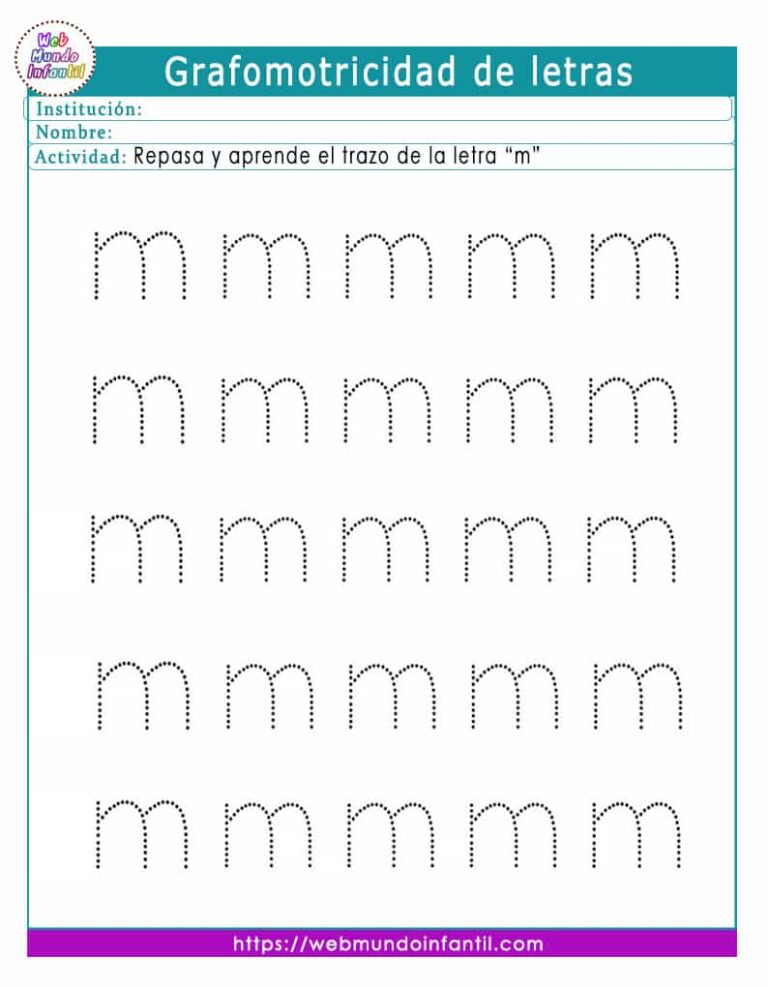 Grafomotricidad letras para imprimir en pdf