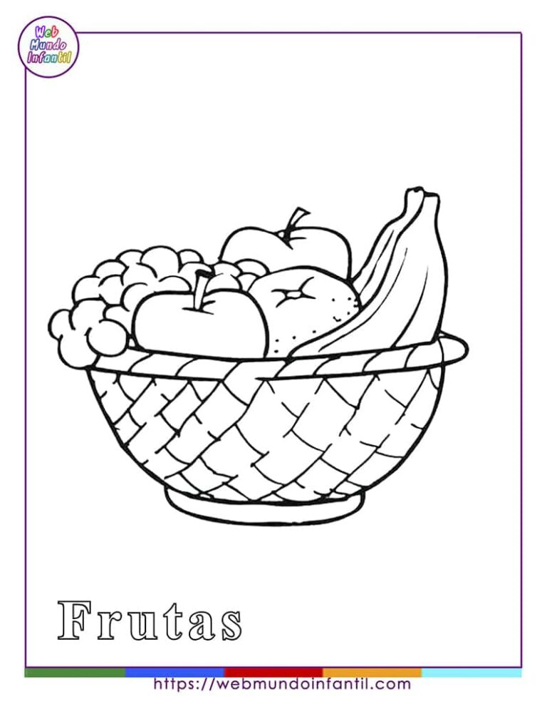 Dibujos de frutas para colorear para niños