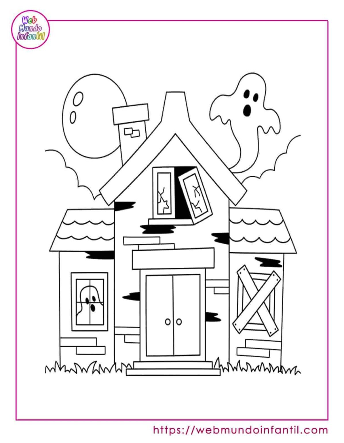 Dibujos de halloween para colorear e Imprimir
