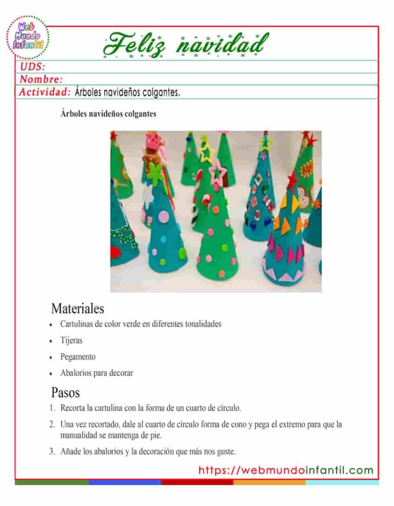 Actividades de navidad para niños de preescolar para imprimir