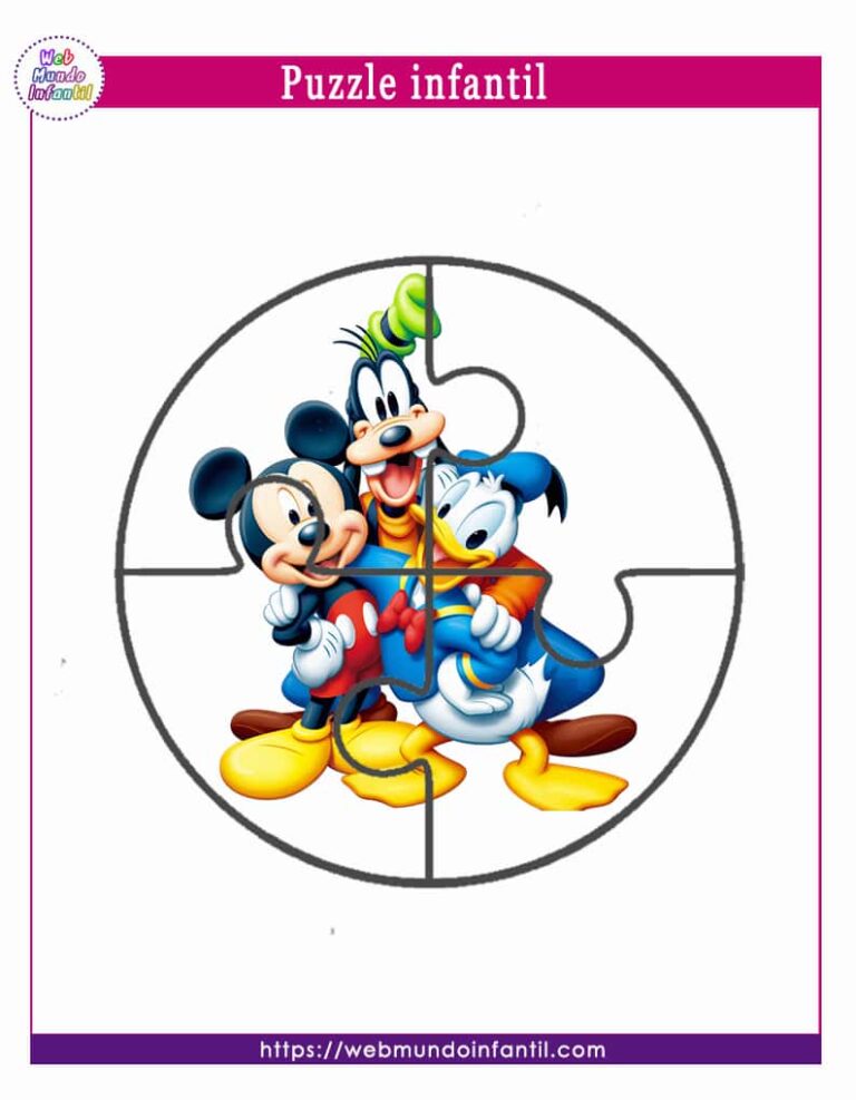 Rompecabezas de Mickey Mouse para imprimir