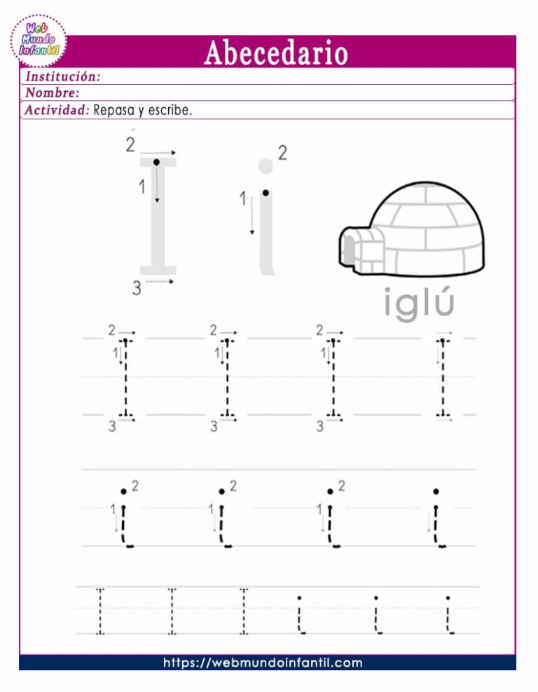 Abecedario para trazar e imprimir en mayúscula y minúscula para niños