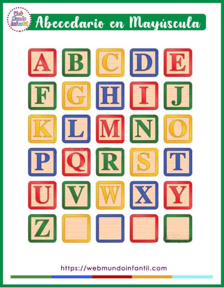 Letras del abecedario en mayúscula en español [Alfabeto]