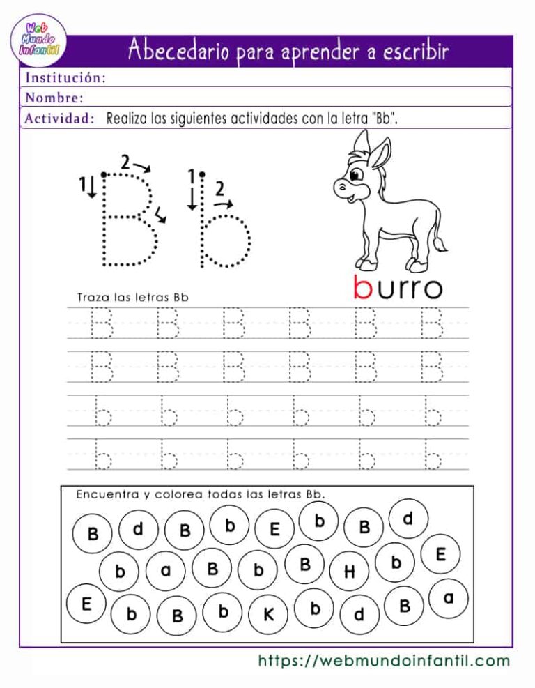 Abecedario para aprender a escribir para niños