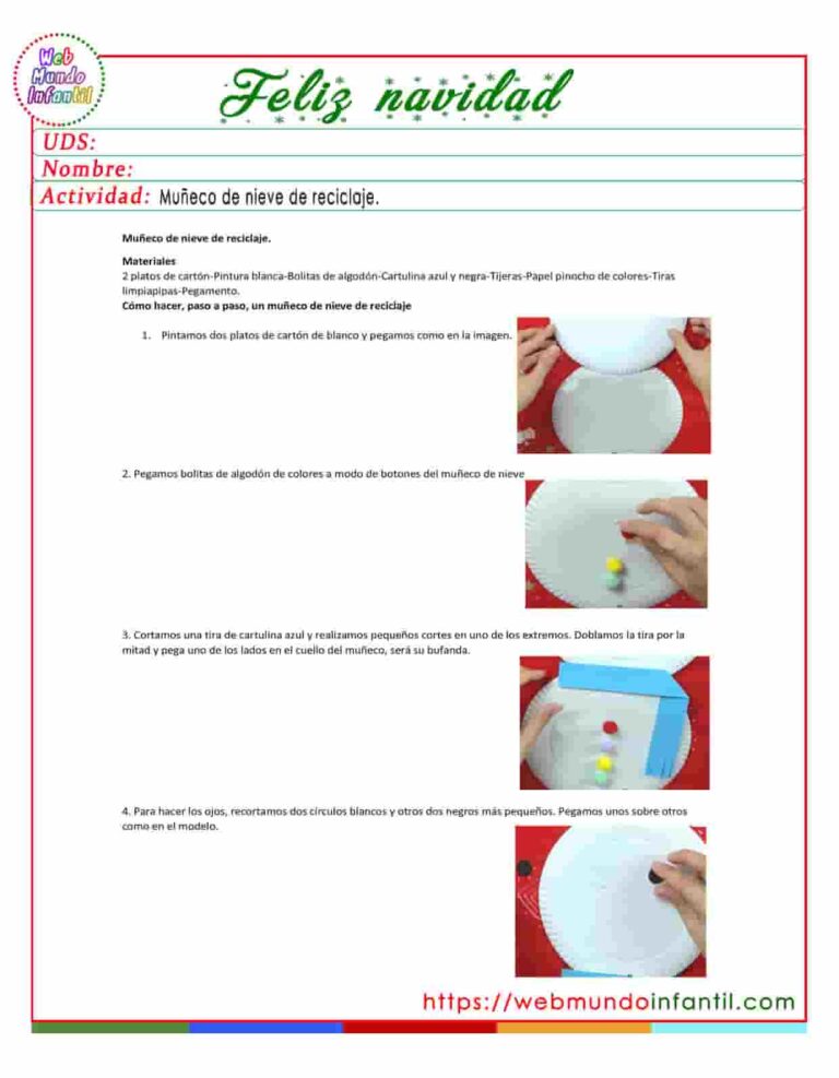 Actividades de navidad para niños de preescolar para imprimir