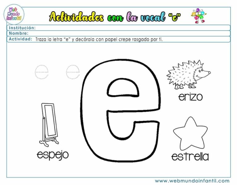 Actividades de las vocales para niños de preescolar