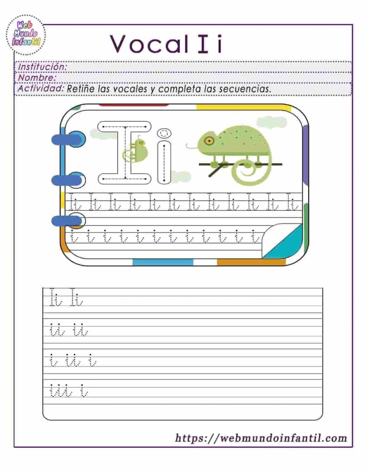 Actividades de lectoescritura con las vocales - Web Mundo Infantil