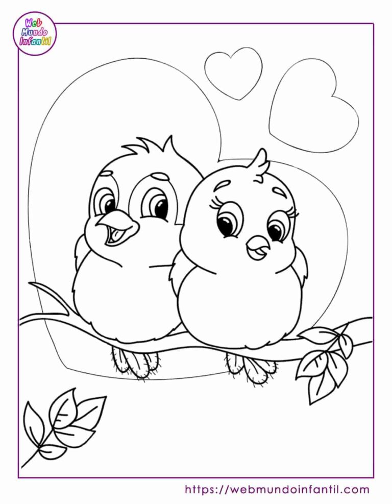 Dibujos de aves para colorear [Fichas para imprimir]