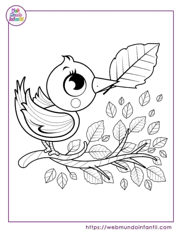 Dibujos de aves para colorear [Fichas para imprimir]