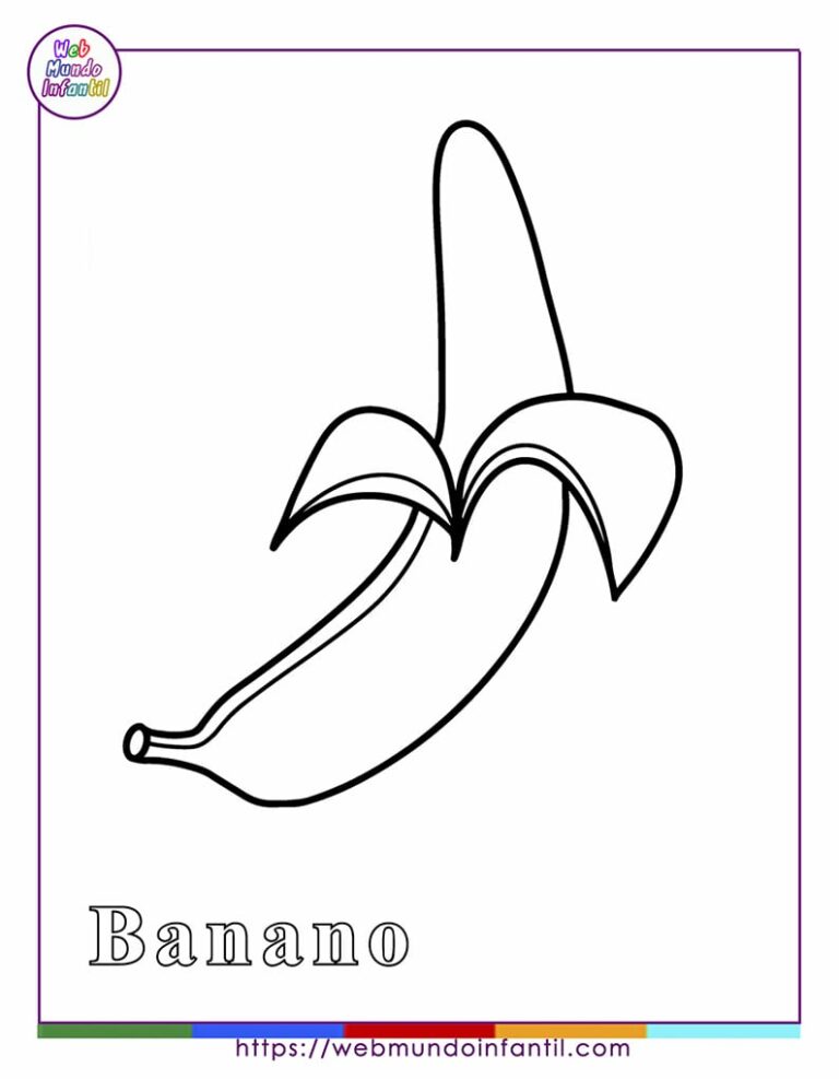 Dibujos de frutas para colorear para niños
