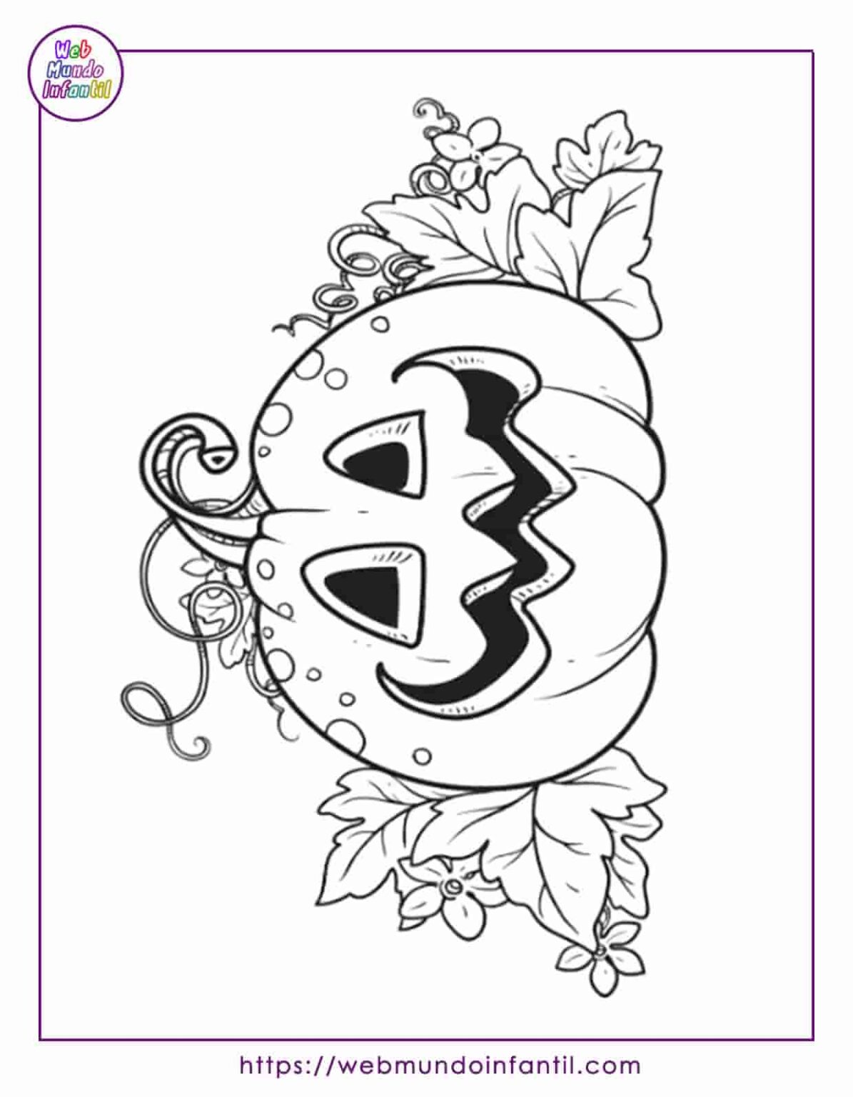 Dibujos de calabazas de halloween para colorear animadas