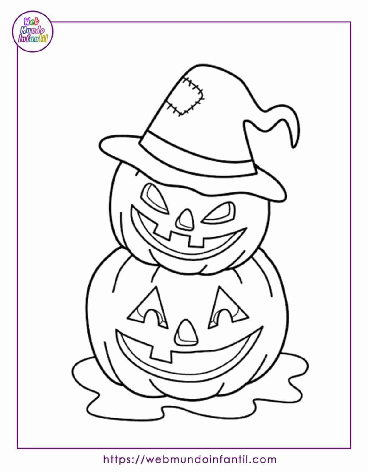 Dibujos de calabazas de halloween para colorear animadas