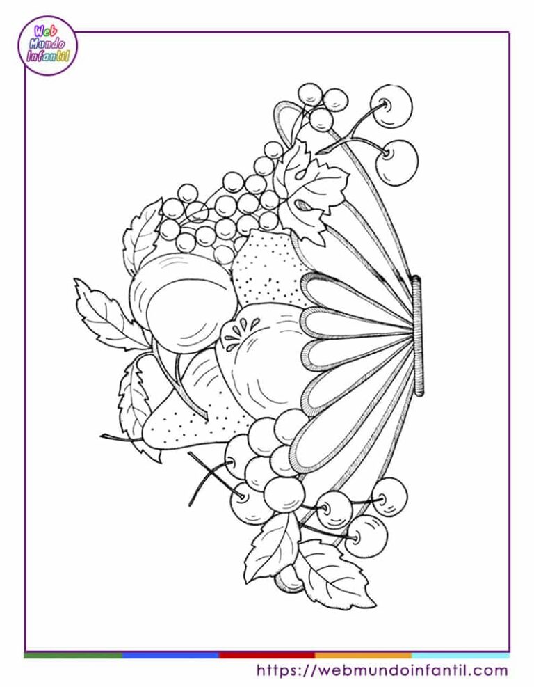 dibujos de bodegones de frutas para colorear e imprimir